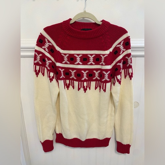 Sweaters | Vintage Red And Cream Womens Sweater | Poshmark